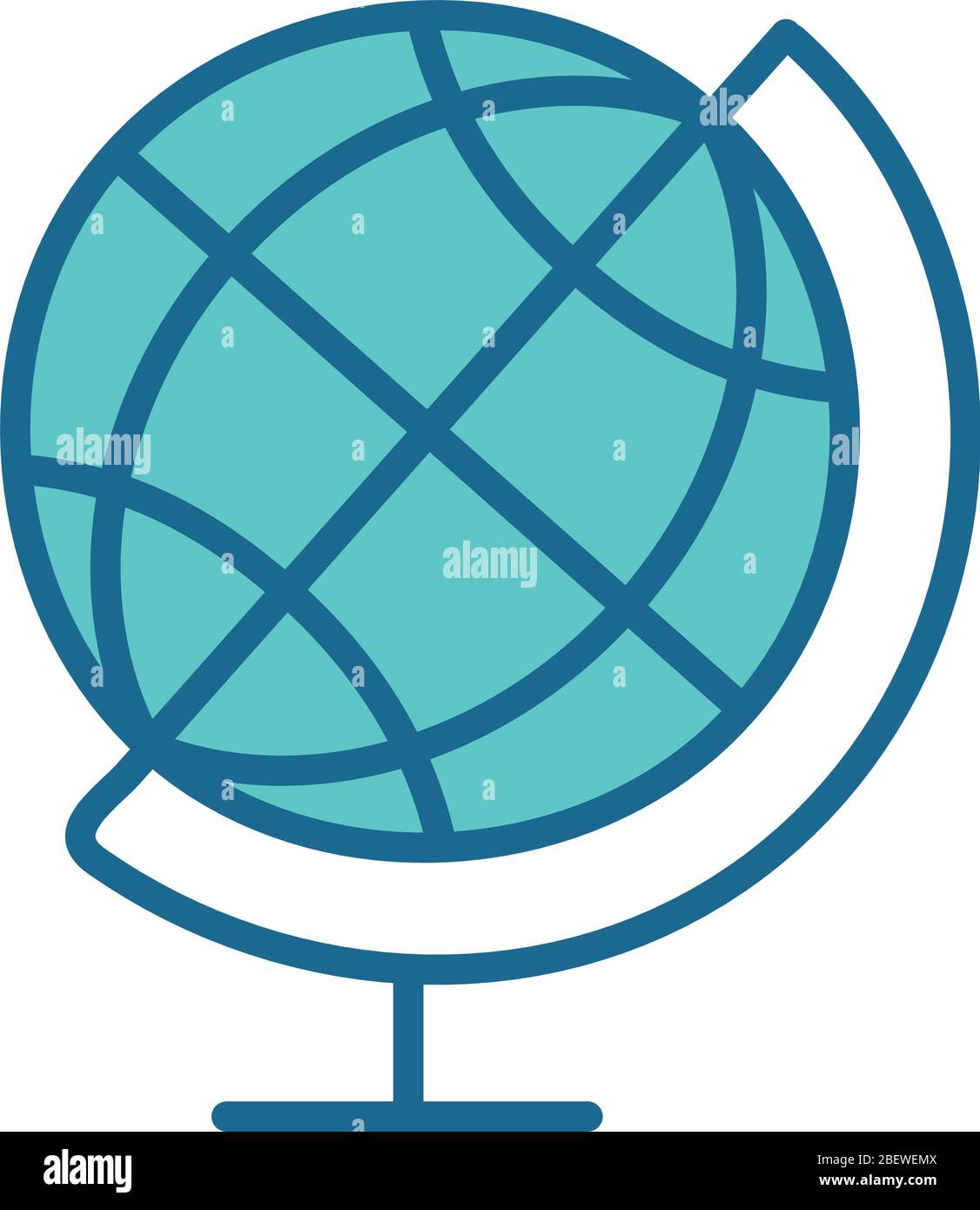 Science global sphere line and fill style icon vector design Stock ...