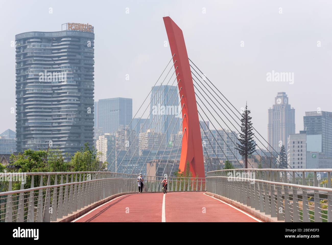 Chengdu, Sichuan province, China - April 14, 2020 : People on Chengdu ...