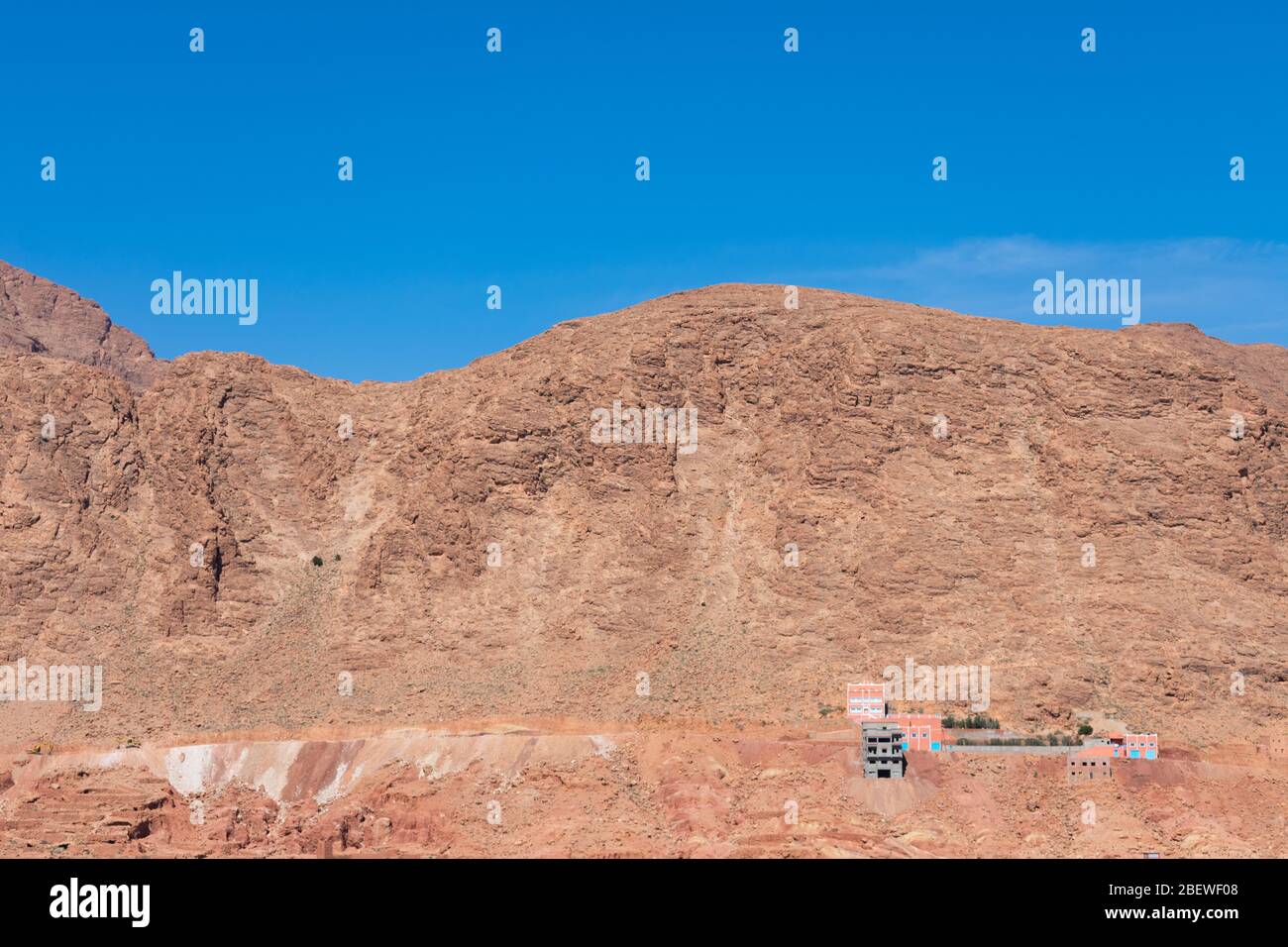 Large Cliff Wall with Buildings at the Oasis of Tinerhir near Todra ...
