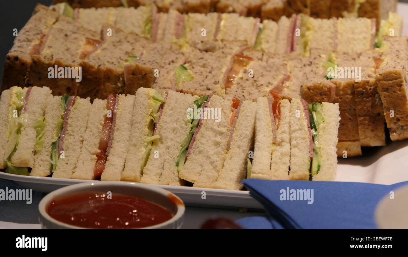 Different variety of finger food, savories and sandwiches Stock Photo ...