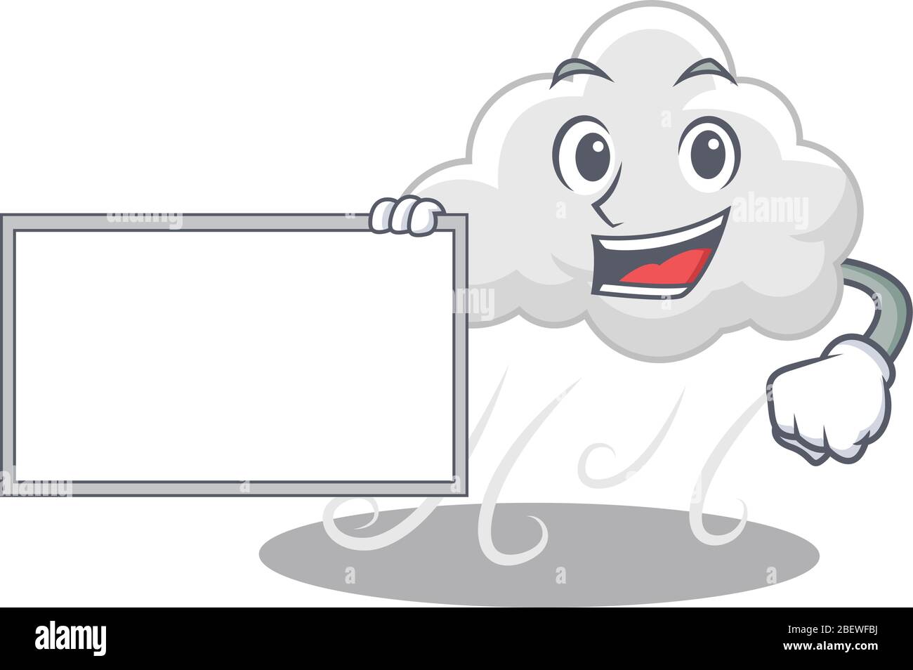 Cloudy windy cartoon character design style with board Stock Vector ...