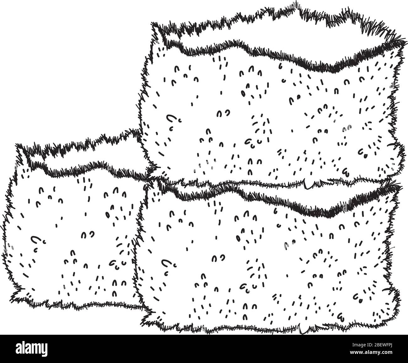 farm stack of hay isolated icon on white background vector illustration ...