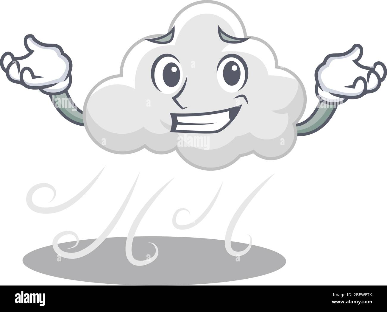A picture of grinning cloudy windy cartoon design concept Stock Vector ...