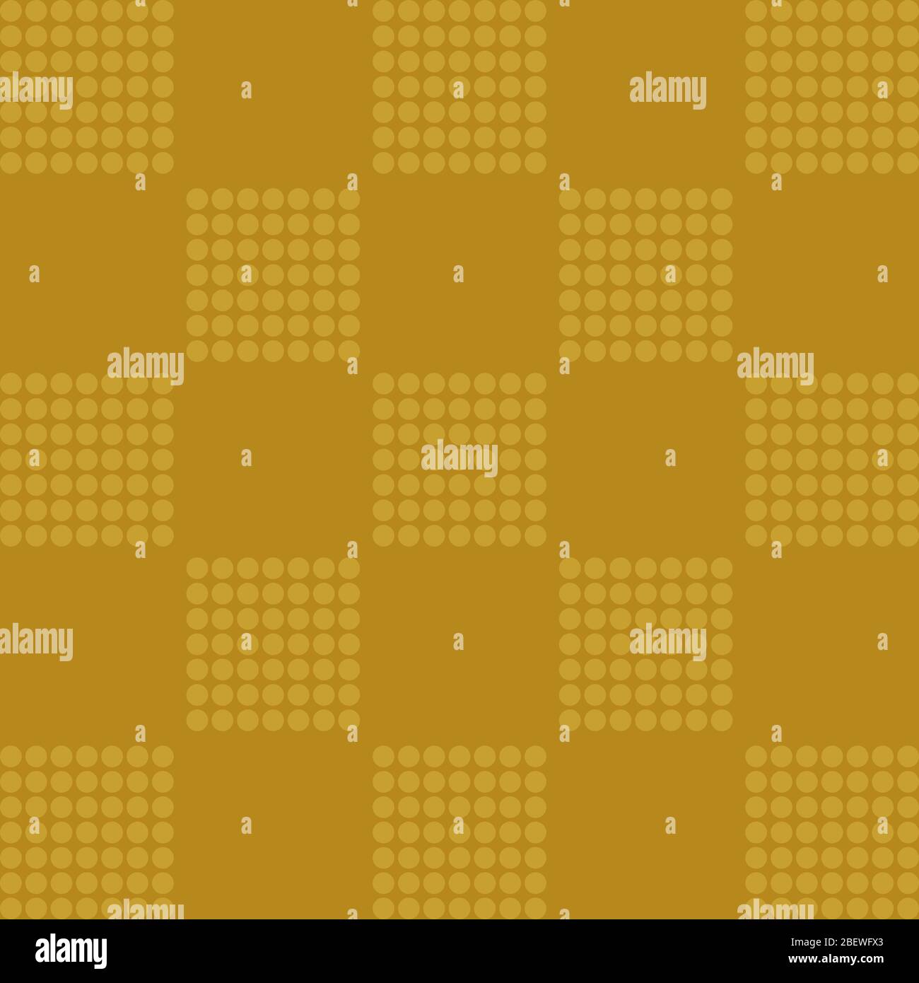 Seamless yellow color pattern with square effect created by circle ...