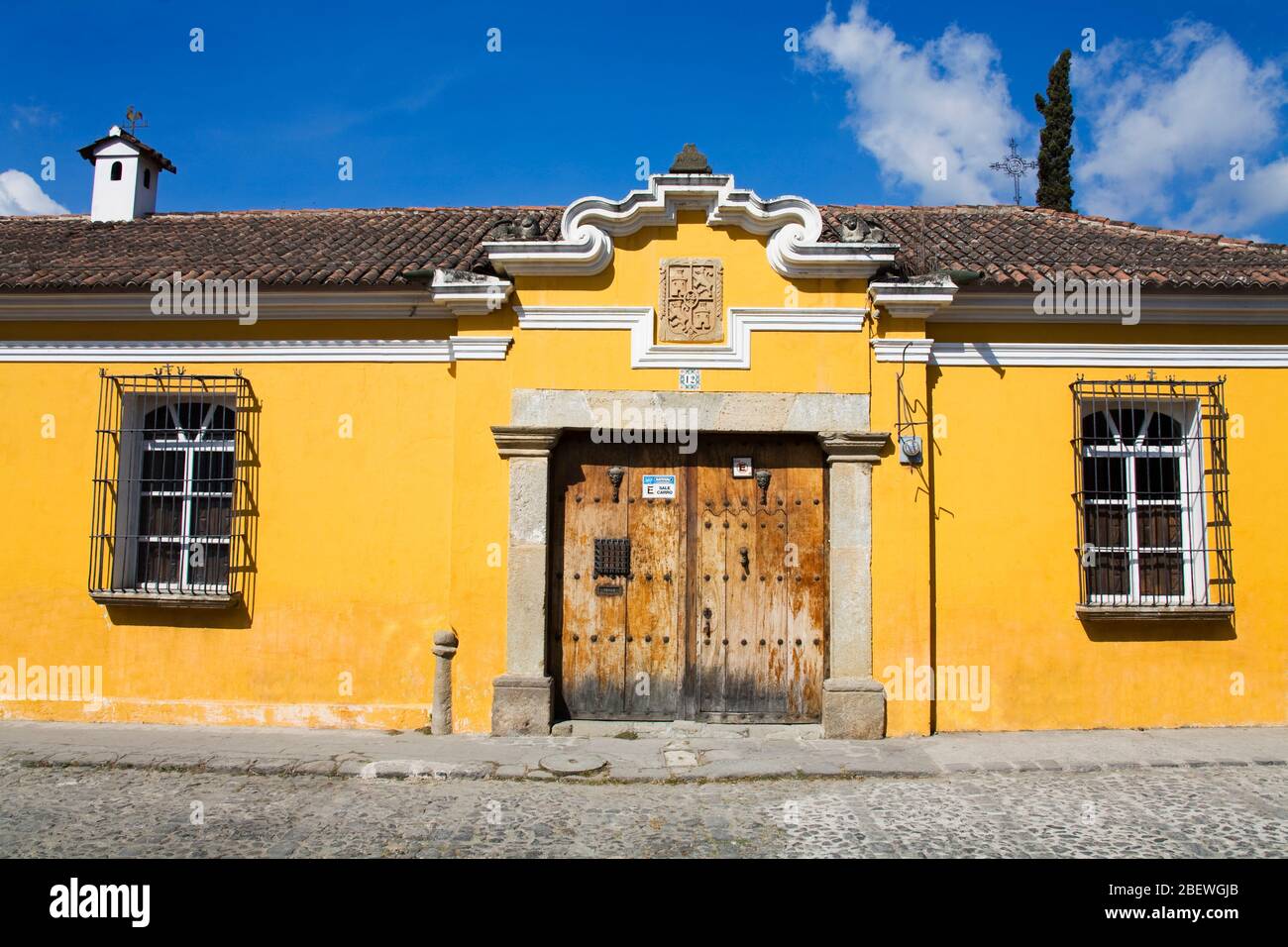 Colonial Architecture, Antigua City, Guatemala, Central America Stock ...