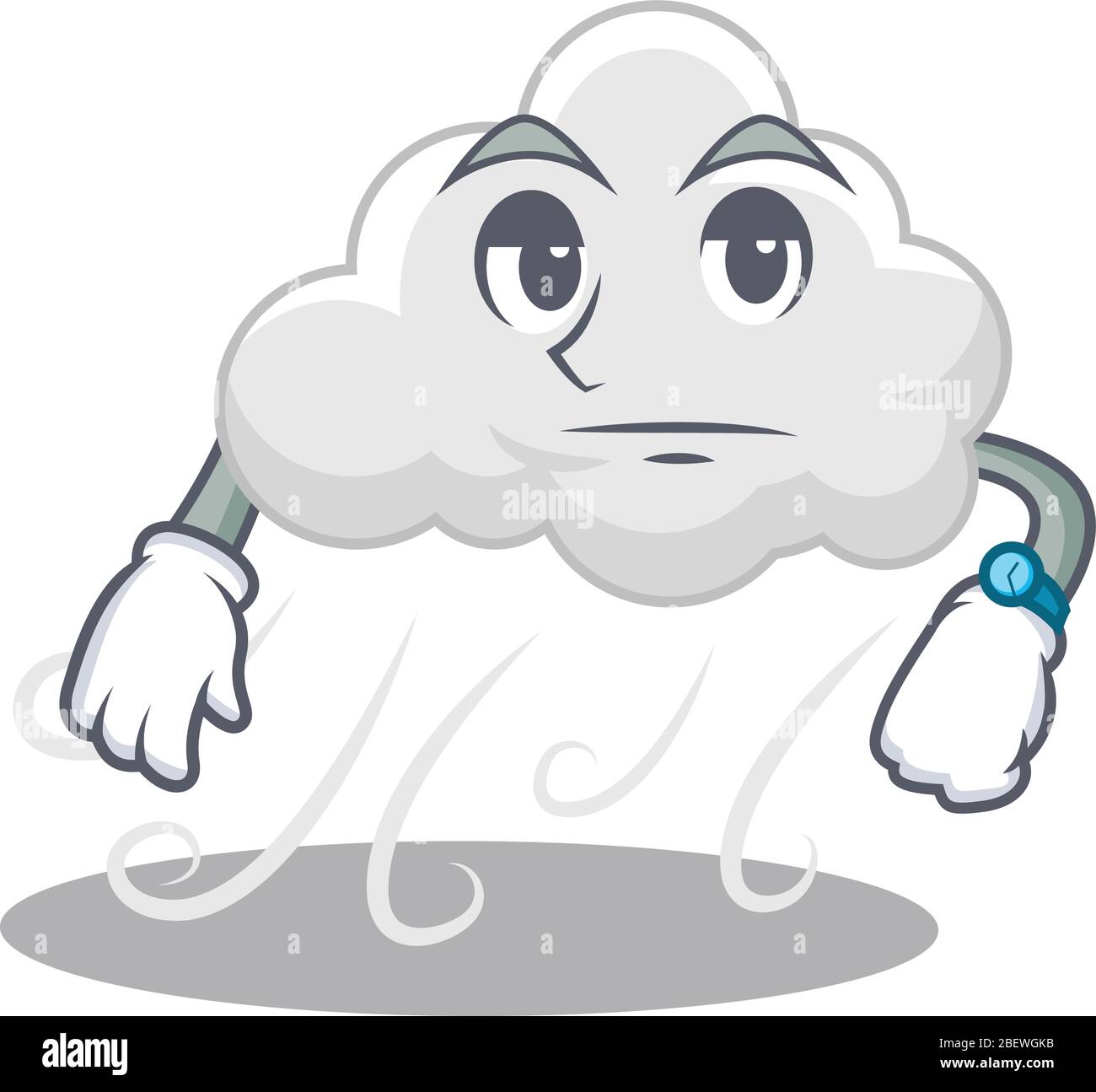 Mascot design of cloudy windy showing waiting gesture Stock Vector ...