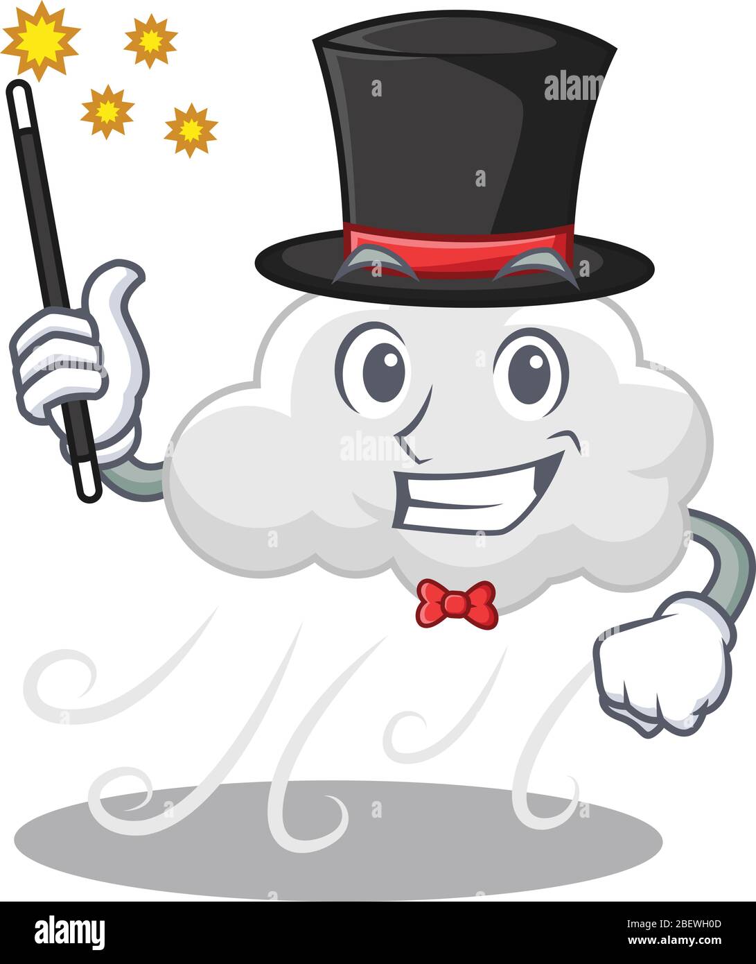 An attractive Magician of cloudy windy cartoon design Stock Vector ...