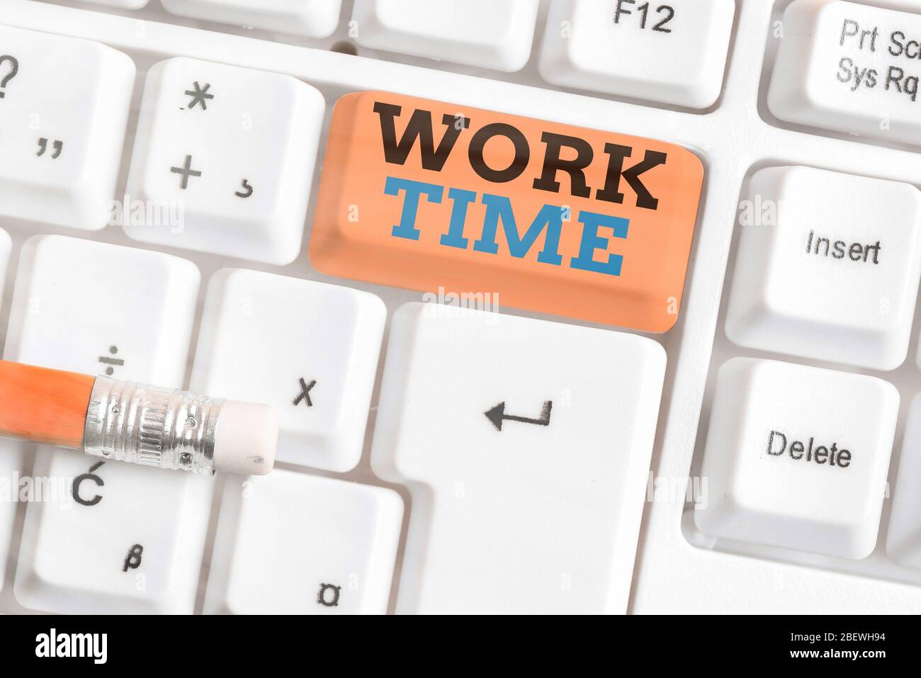 Conceptual hand writing showing Work Time. Concept meaning period ...