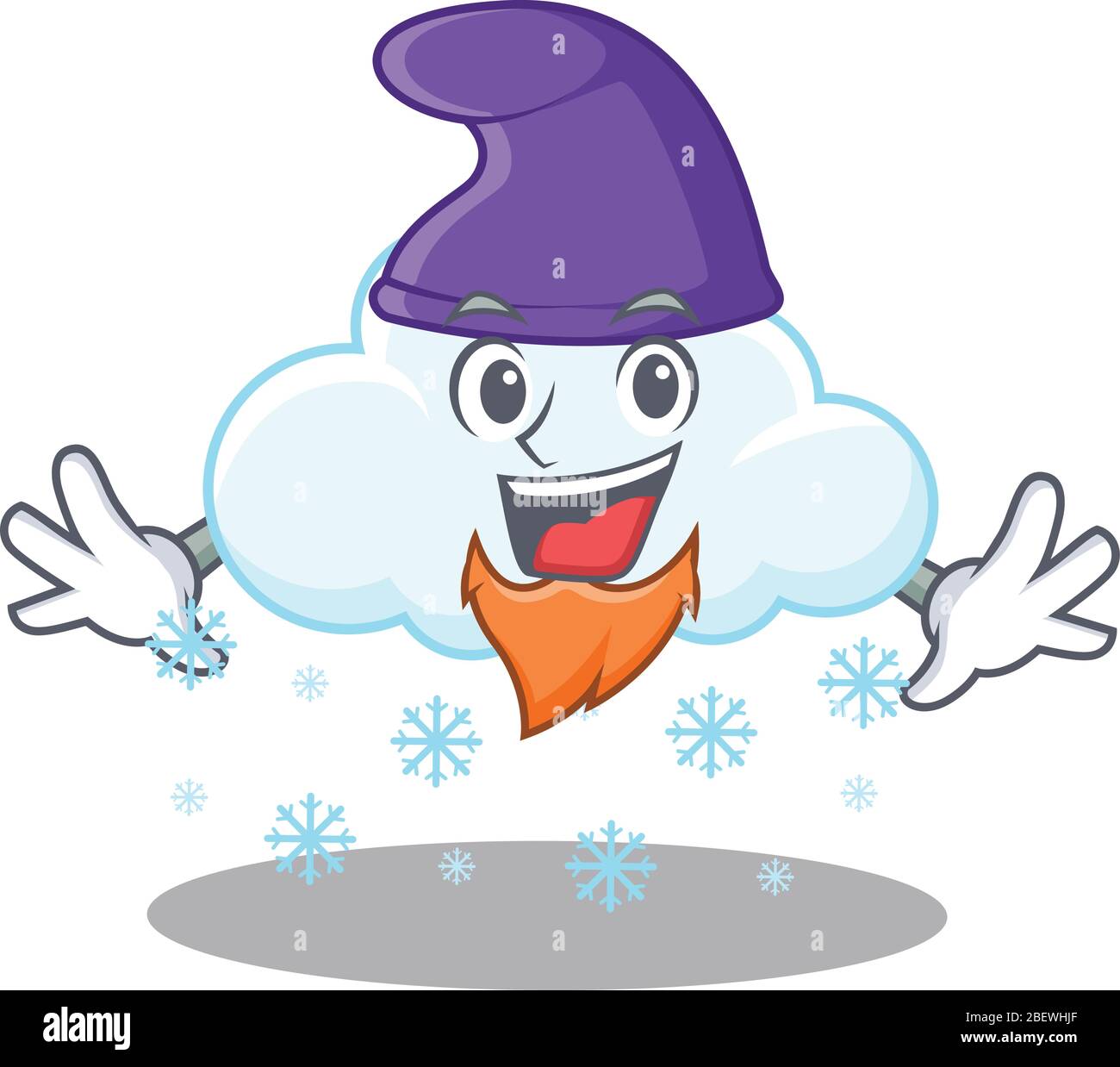 Cute picture of snowy cloud in Elf cartoon design Stock Vector Image ...