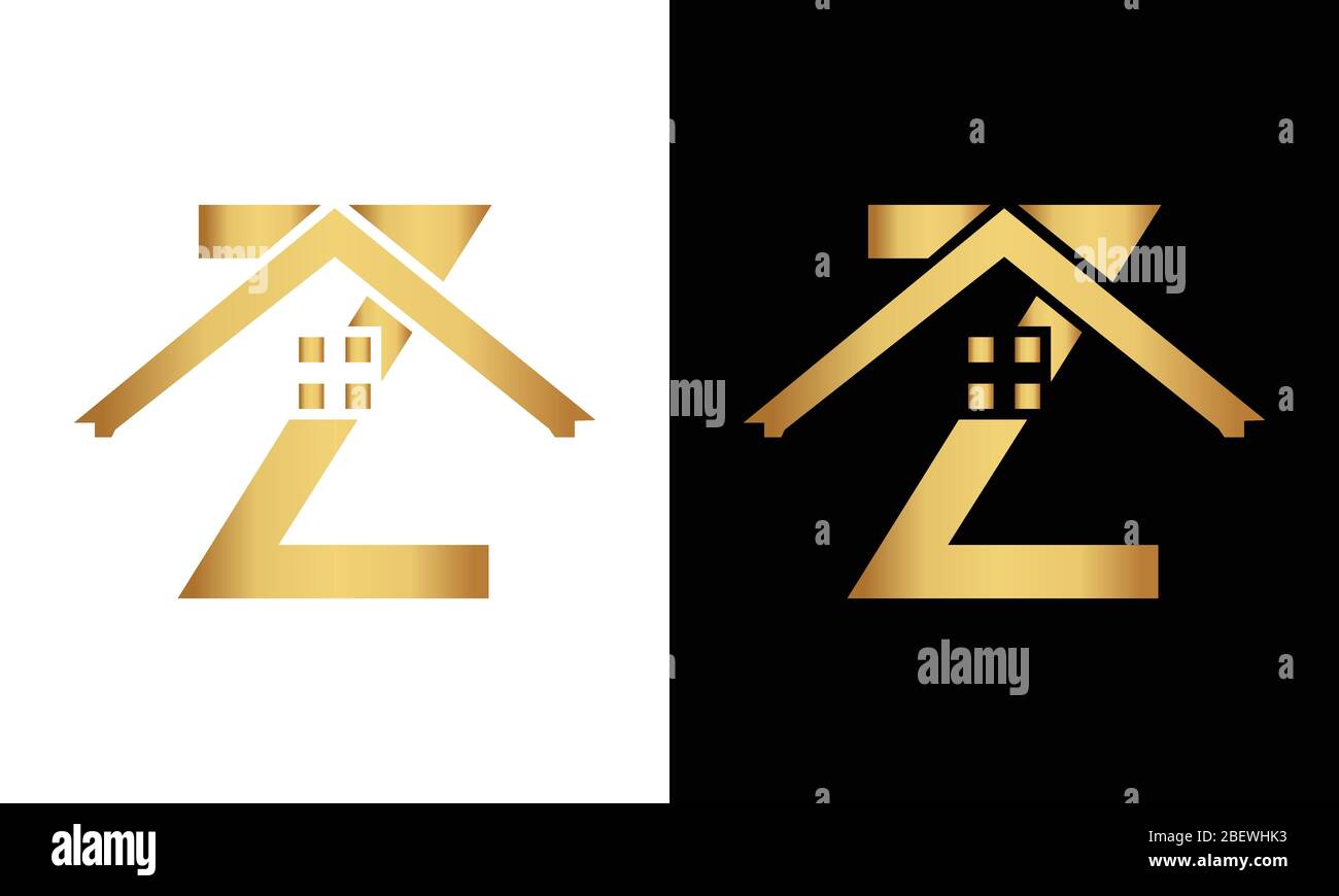 Z letter roof shape logo. Real estate logo Stock Vector Image & Art - Alamy