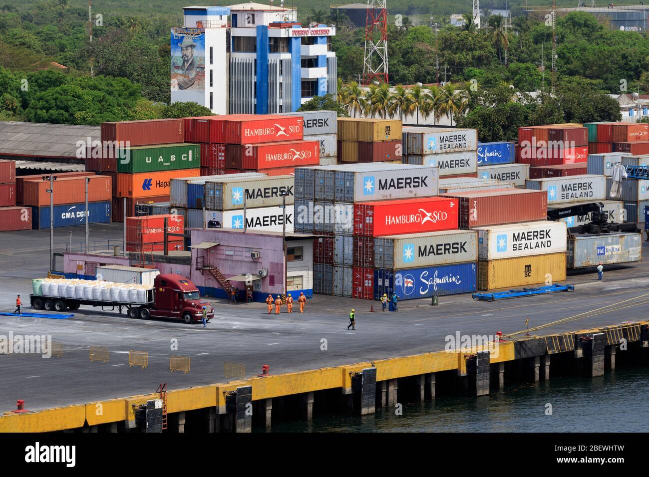Container Port, Puerto Corinto, Chinandega Department, Nicaragua ...