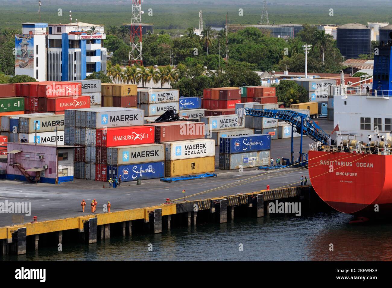 Container Port, Puerto Corinto, Chinandega Department, Nicaragua ...