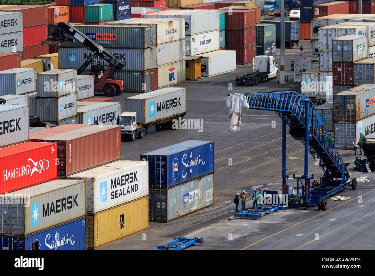 Container Port, Puerto Corinto, Chinandega Department, Nicaragua ...