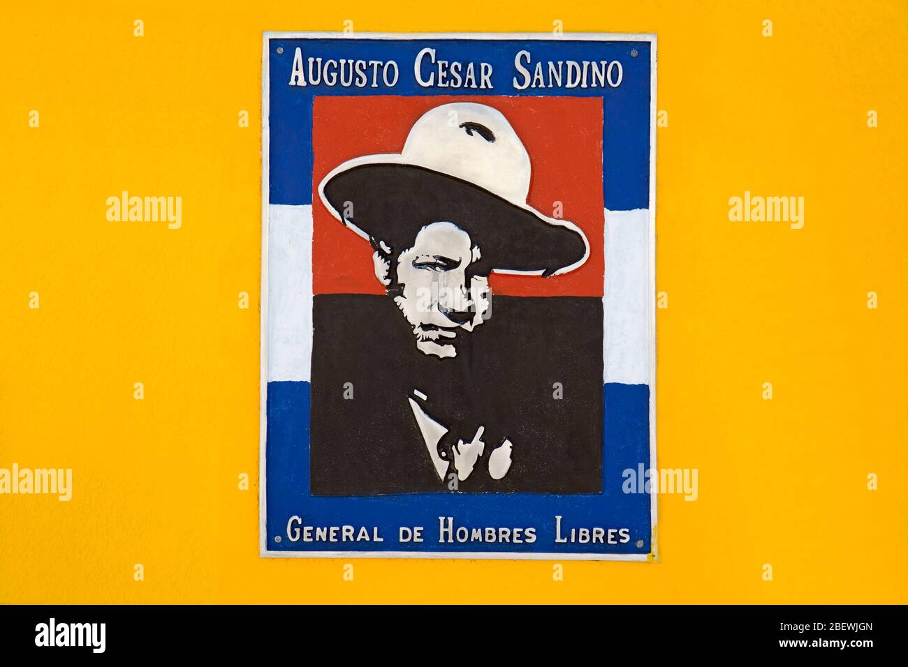 Augusto Cesar Sandino Plaque, Heroes Monument, City of Leon, Department ...