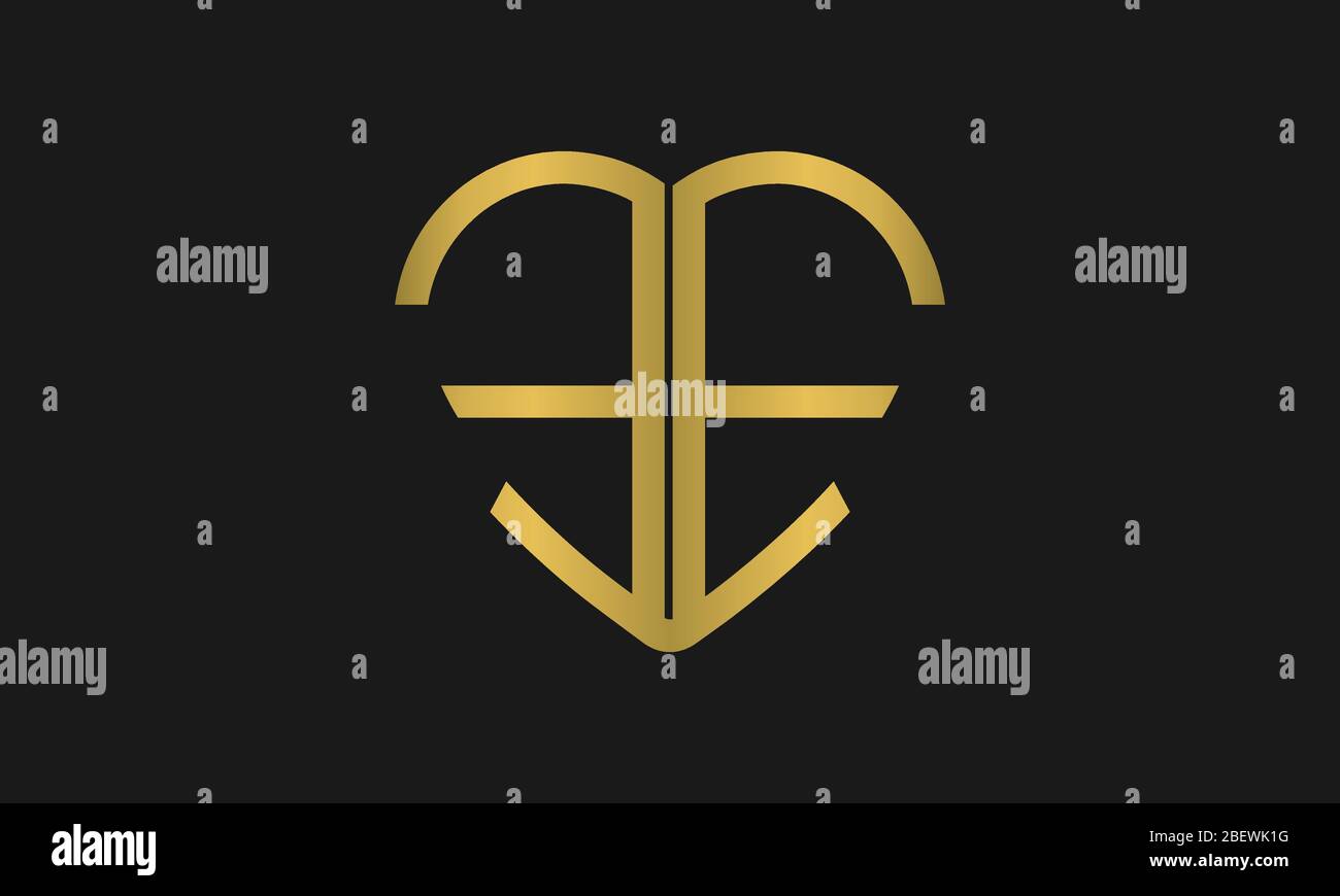 Heart Shaped Letter E or Letter EE Iconic Logo Design, logo design for ...