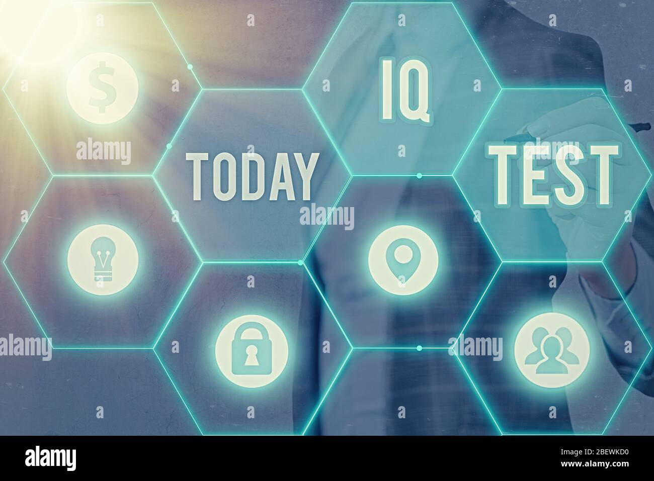Conceptual hand writing showing Iq Test. Concept meaning attempt to ...