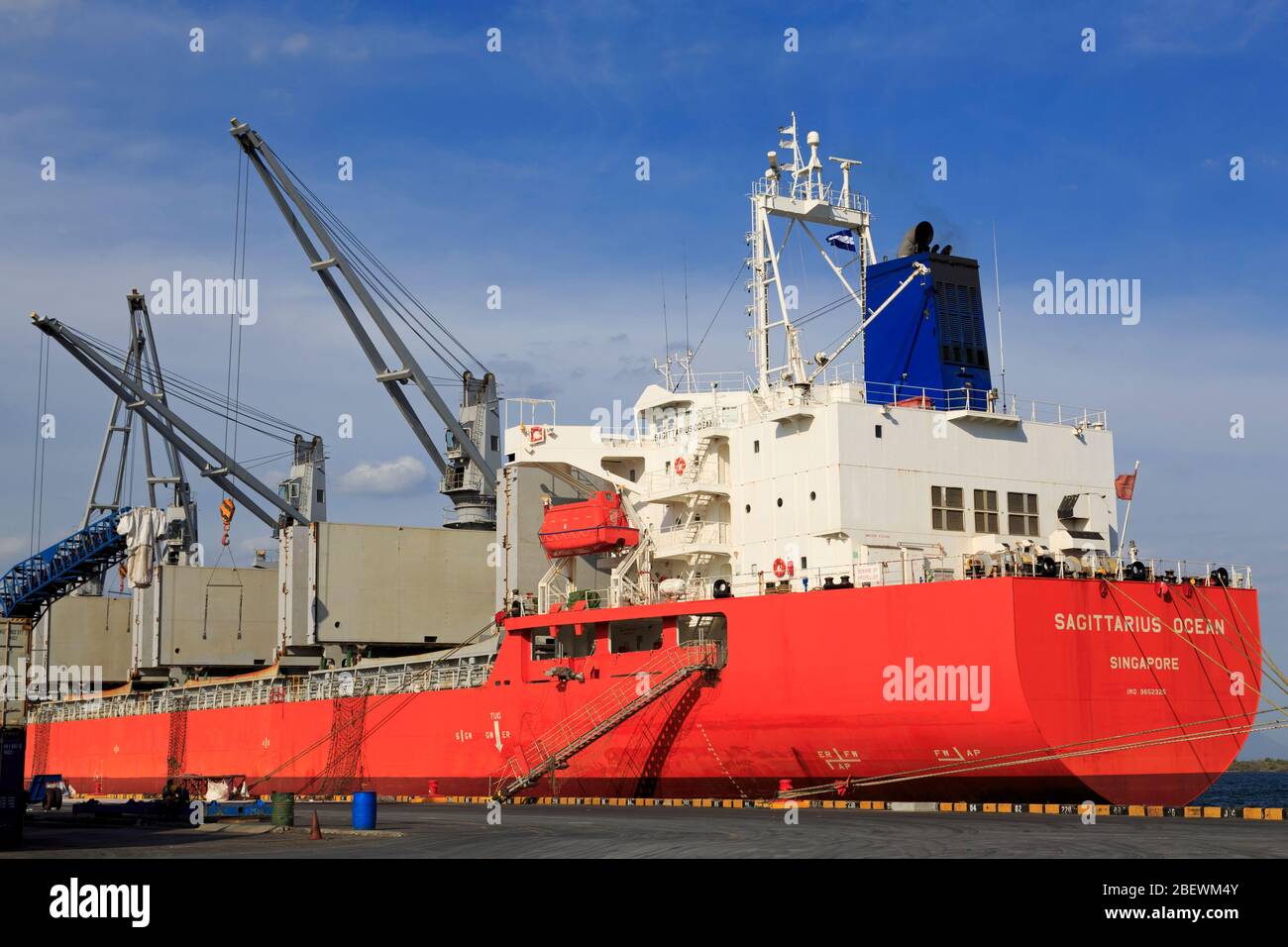 Cargo Ship, Corinto Port,Chinandega Province, Nicaragua, Central ...