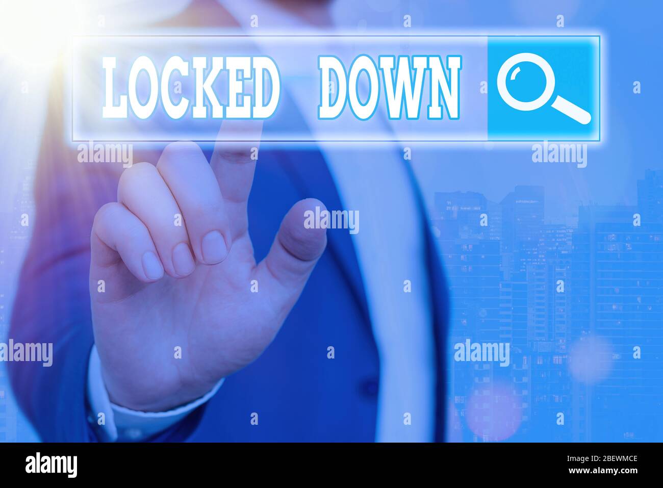 Handwriting text writing Locked Down. Conceptual photo emergency ...