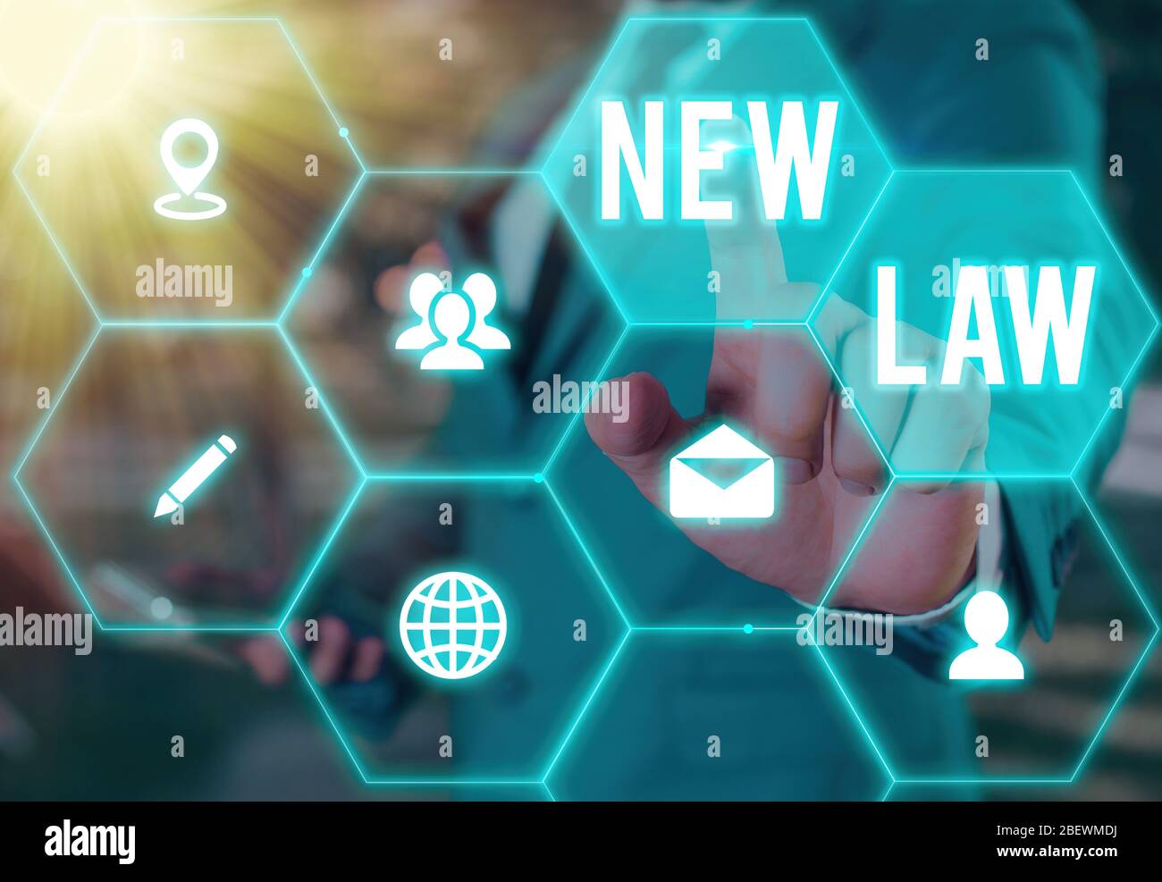 Handwriting text writing New Law. Conceptual photo system of rules that ...