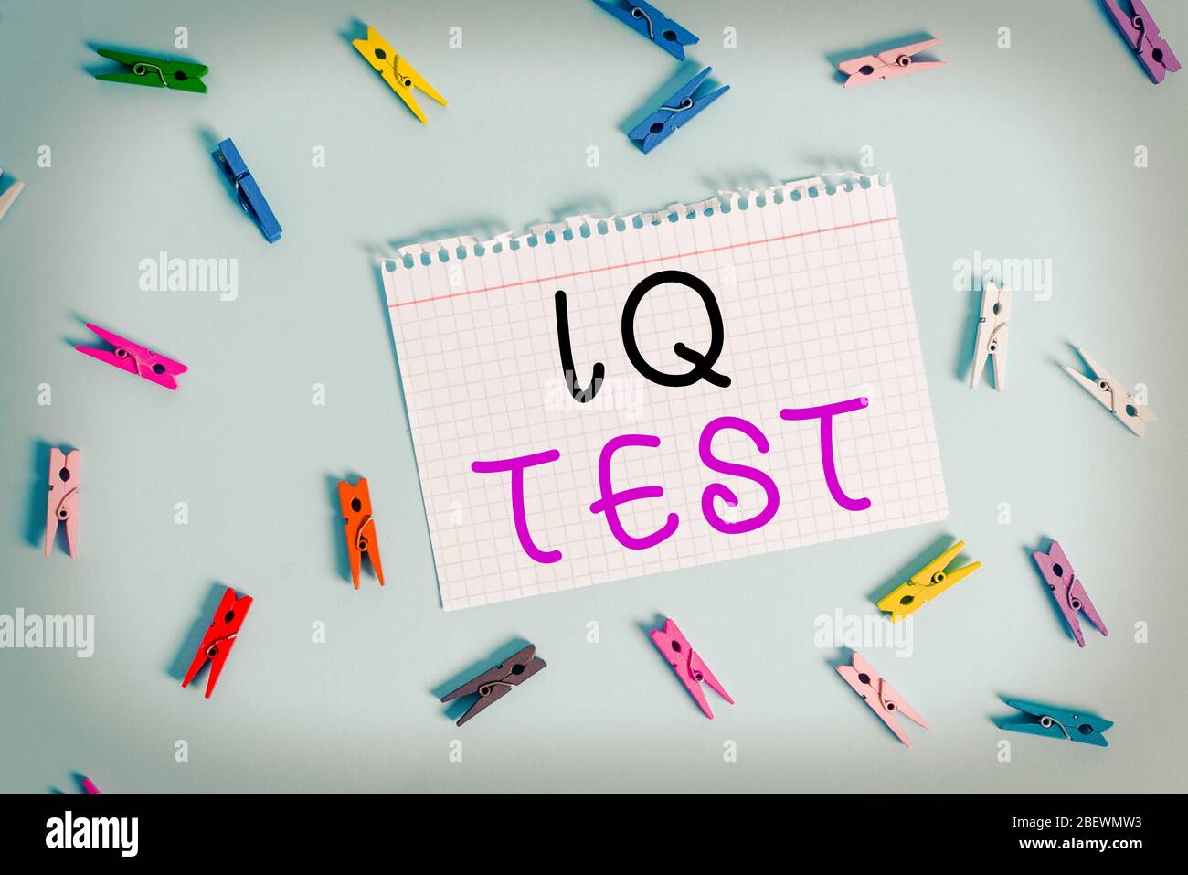 Writing note showing Iq Test. Business concept for attempt to measure ...