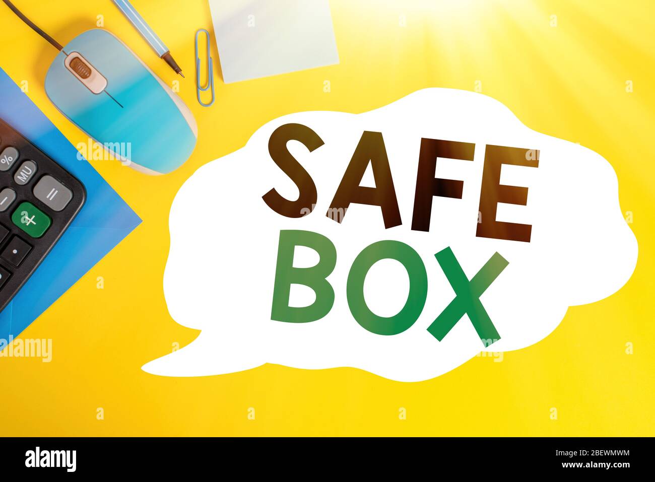 Writing note showing Safe Box. Business concept for A small structure ...