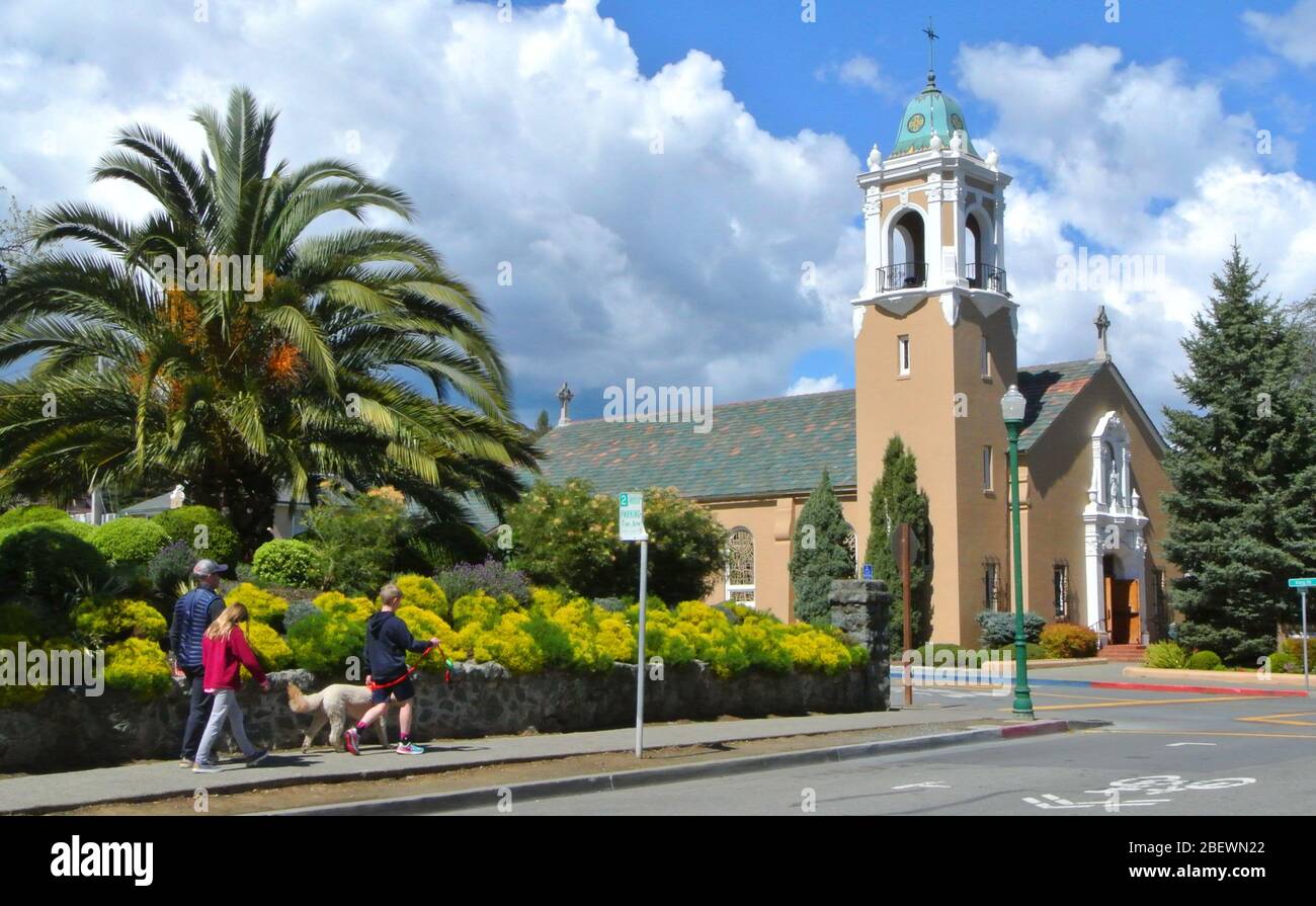 view of downtown larkspur in marin county california Stock Photo - Alamy
