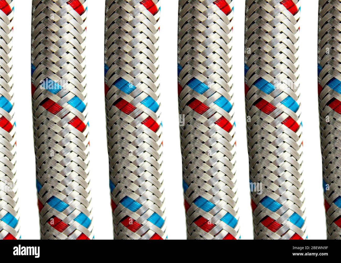 Braided hose.Metal braided water hoses. Connector of water tube Stock ...