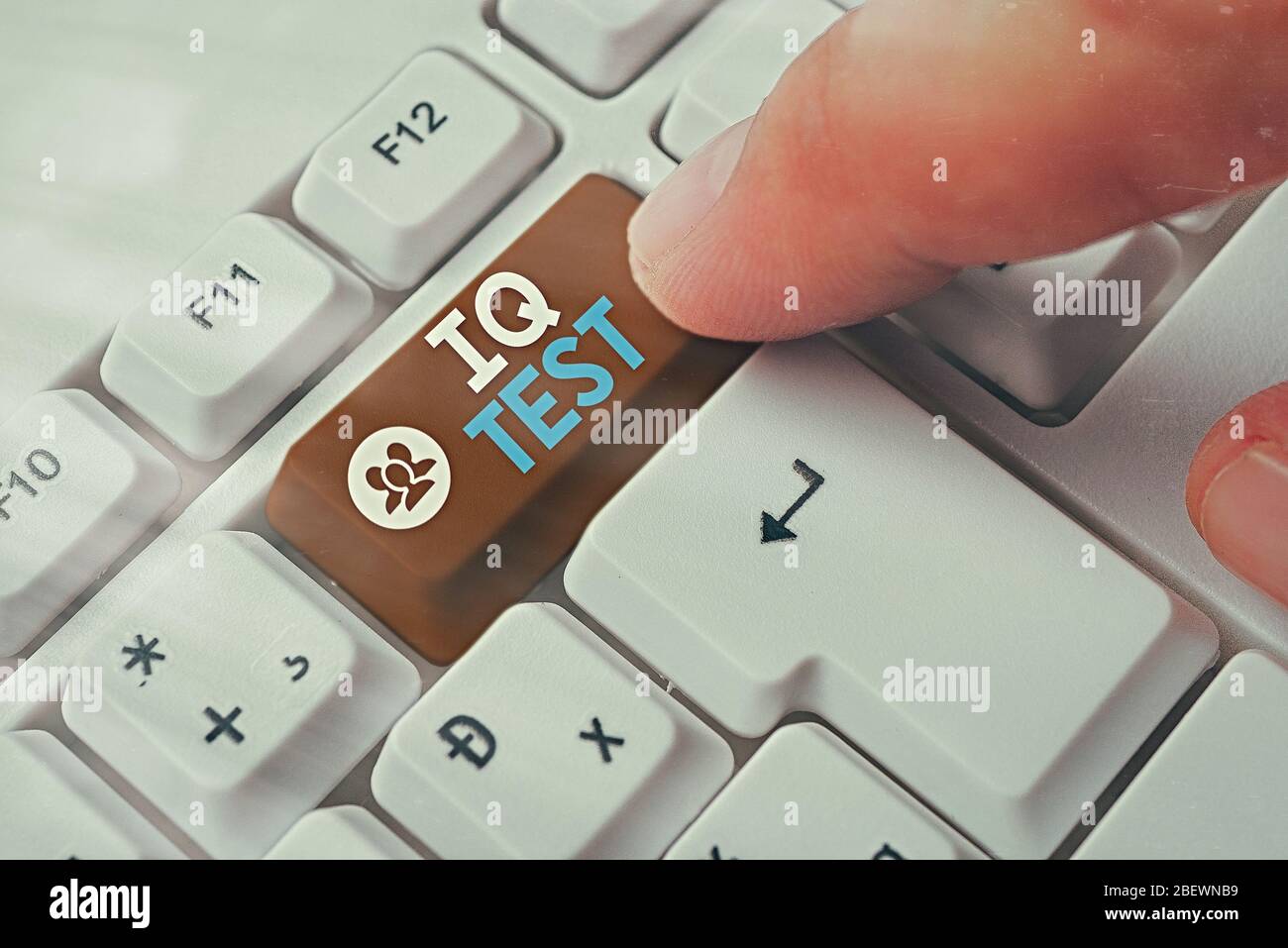 Writing note showing Iq Test. Business concept for attempt to measure ...