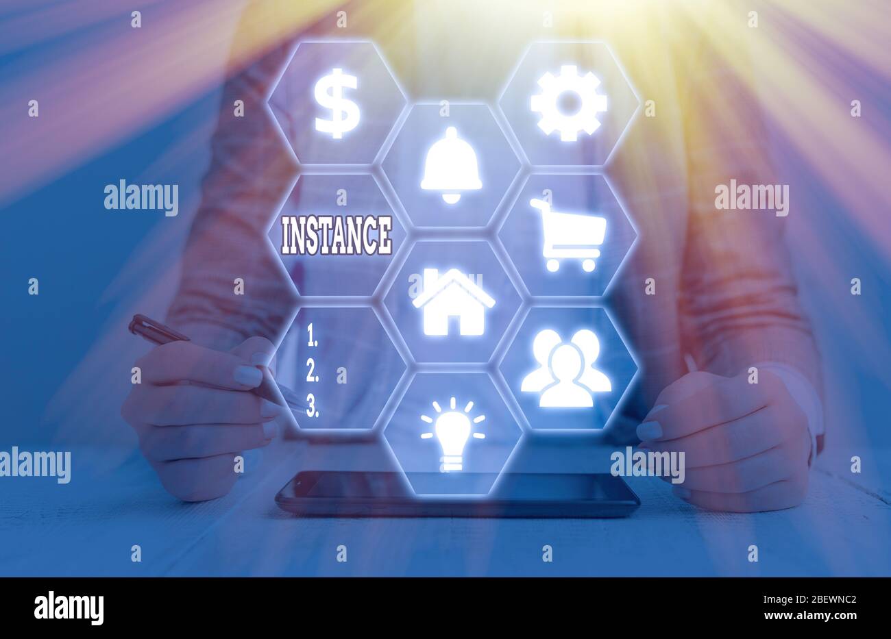 Handwriting text Instance. Conceptual photo an example or single ...