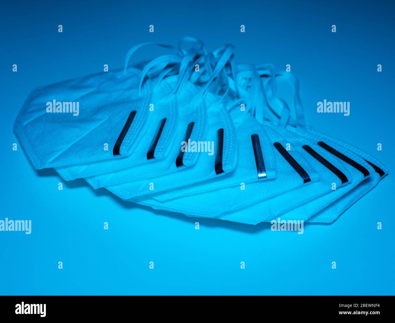 Set of FFP2 medical masks. Face mask protection against pollution ...