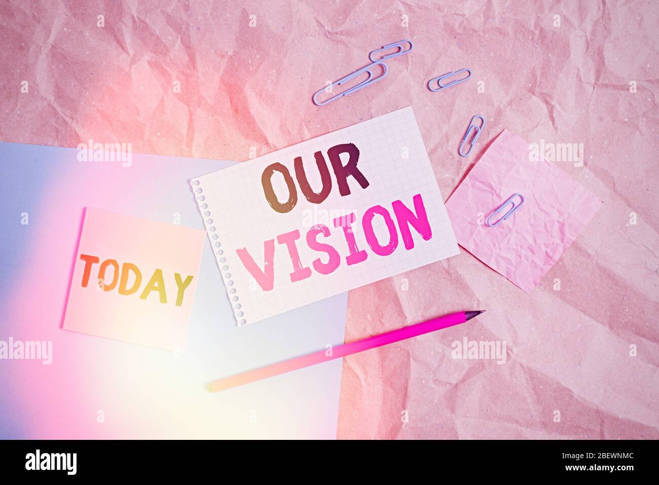 Conceptual hand writing showing Our Vision. Concept meaning serves as ...