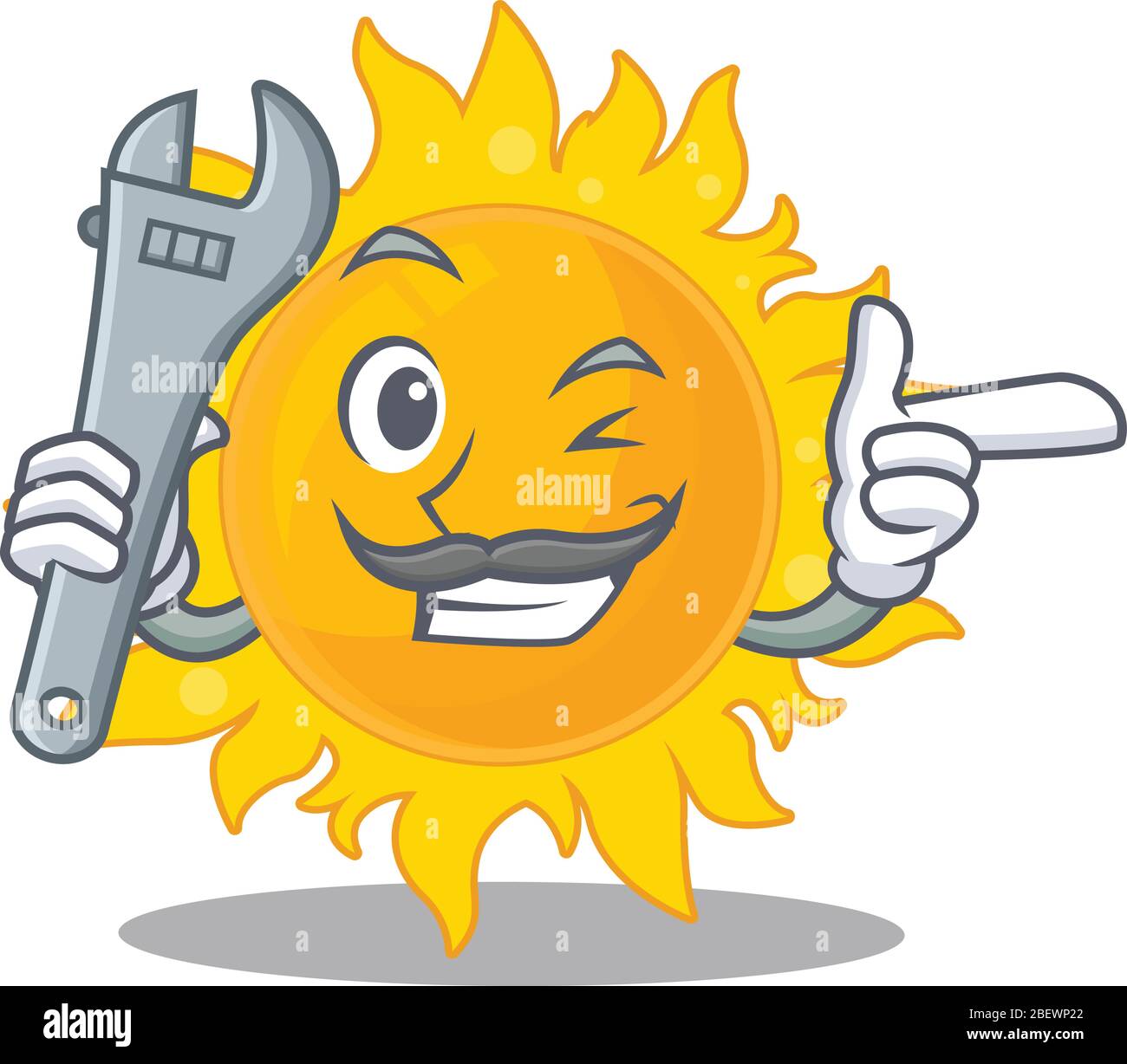A picture of summer sun mechanic mascot design concept Stock Vector ...