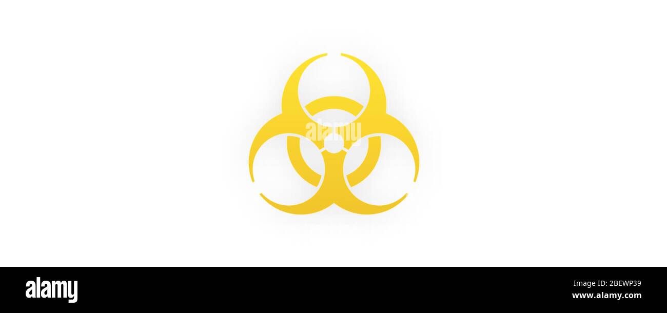 Biohazard sign. Yellow symbol of biological significant health risk ...