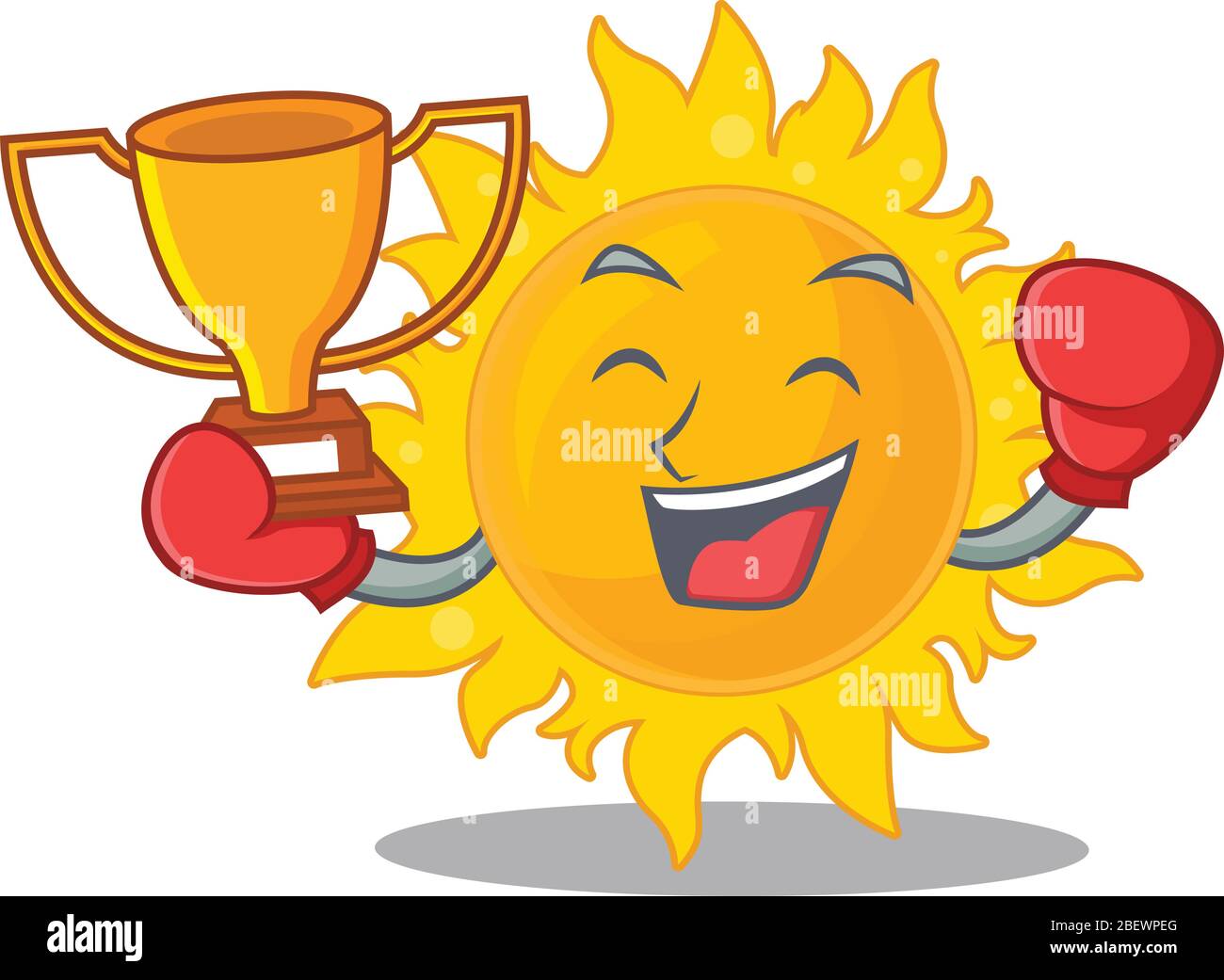 An elegant boxing winner of summer sun mascot design style Stock Vector ...