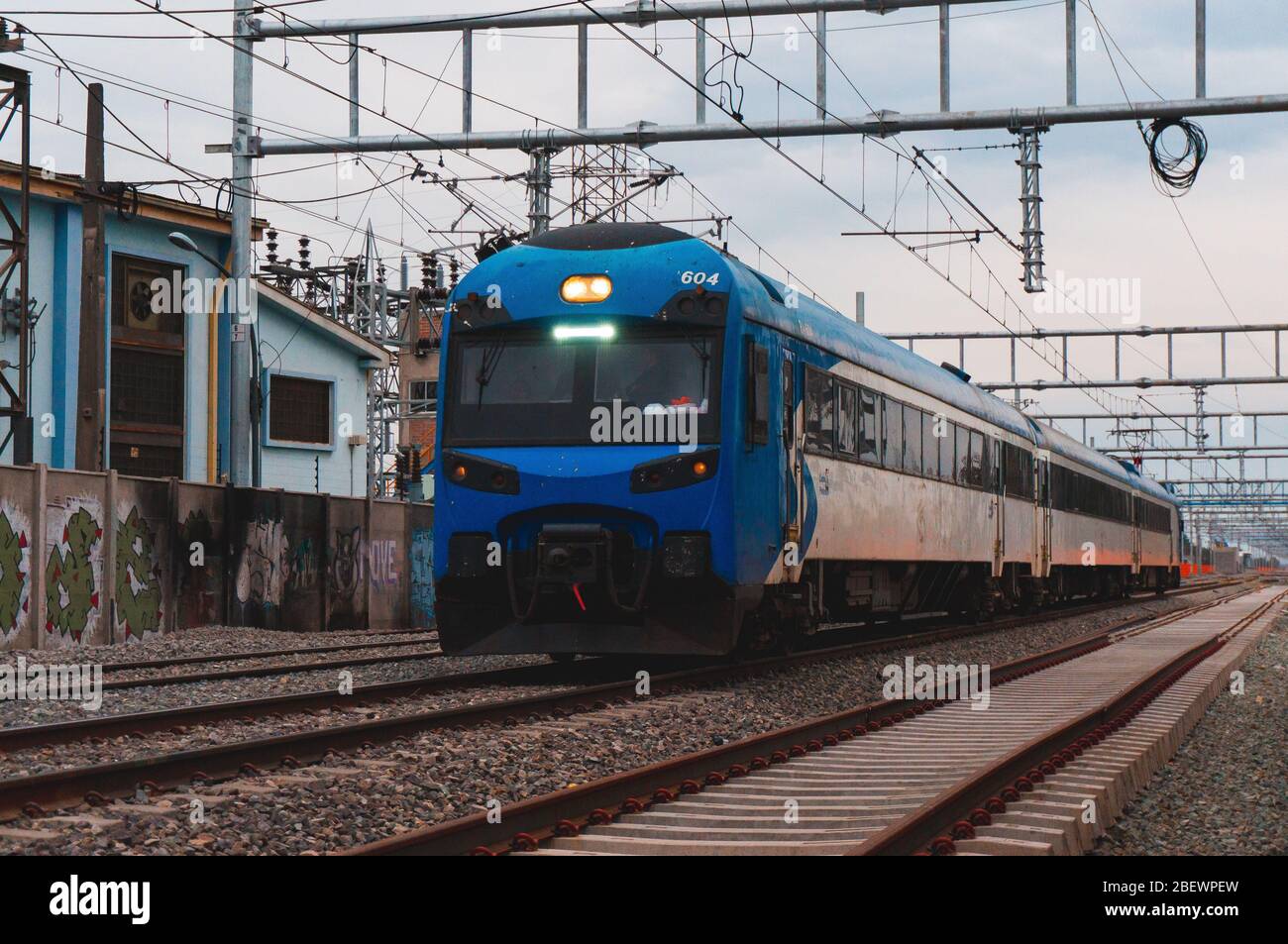 SANTIAGO, CHILE - OCTOBER 2015: A long distance train in Santiago Stock ...