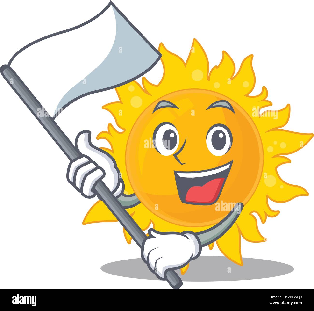 A nationalistic summer sun mascot character design with flag Stock ...
