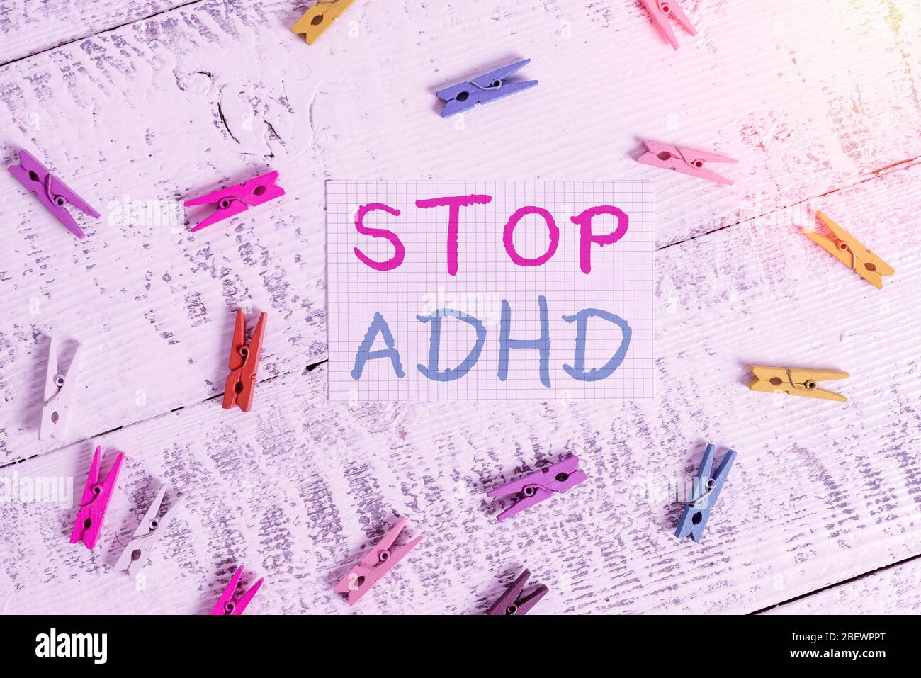 Text sign showing Stop Adhd. Business photo showcasing Put at end the ...