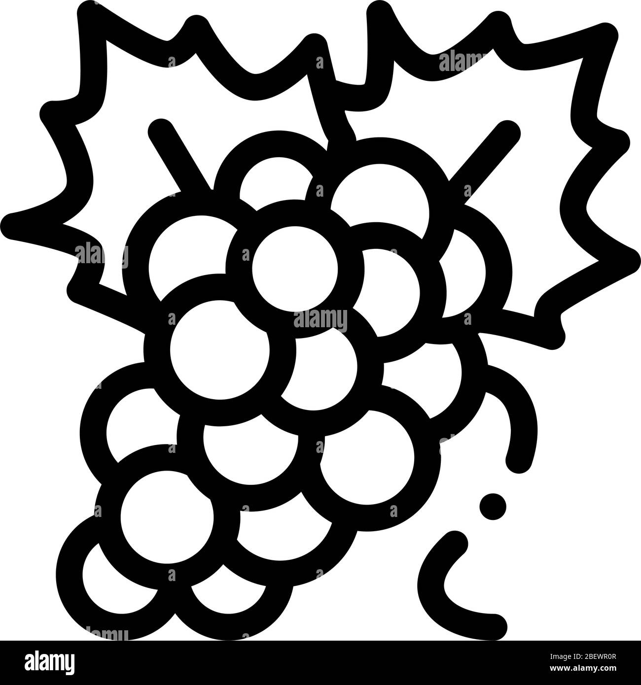 bunch of grapes icon vector outline illustration Stock Vector Image ...