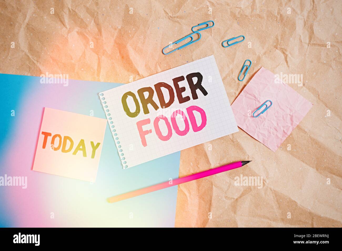 Conceptual hand writing showing Order Food. Concept meaning the process ...