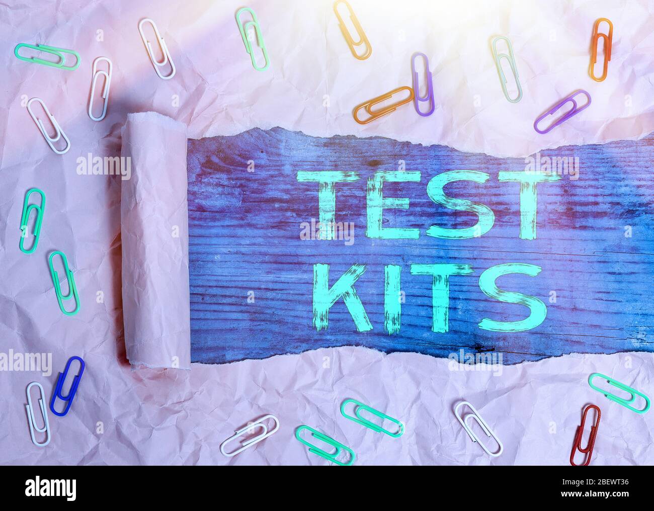 Writing note showing Test Kits. Business concept for tools used to ...