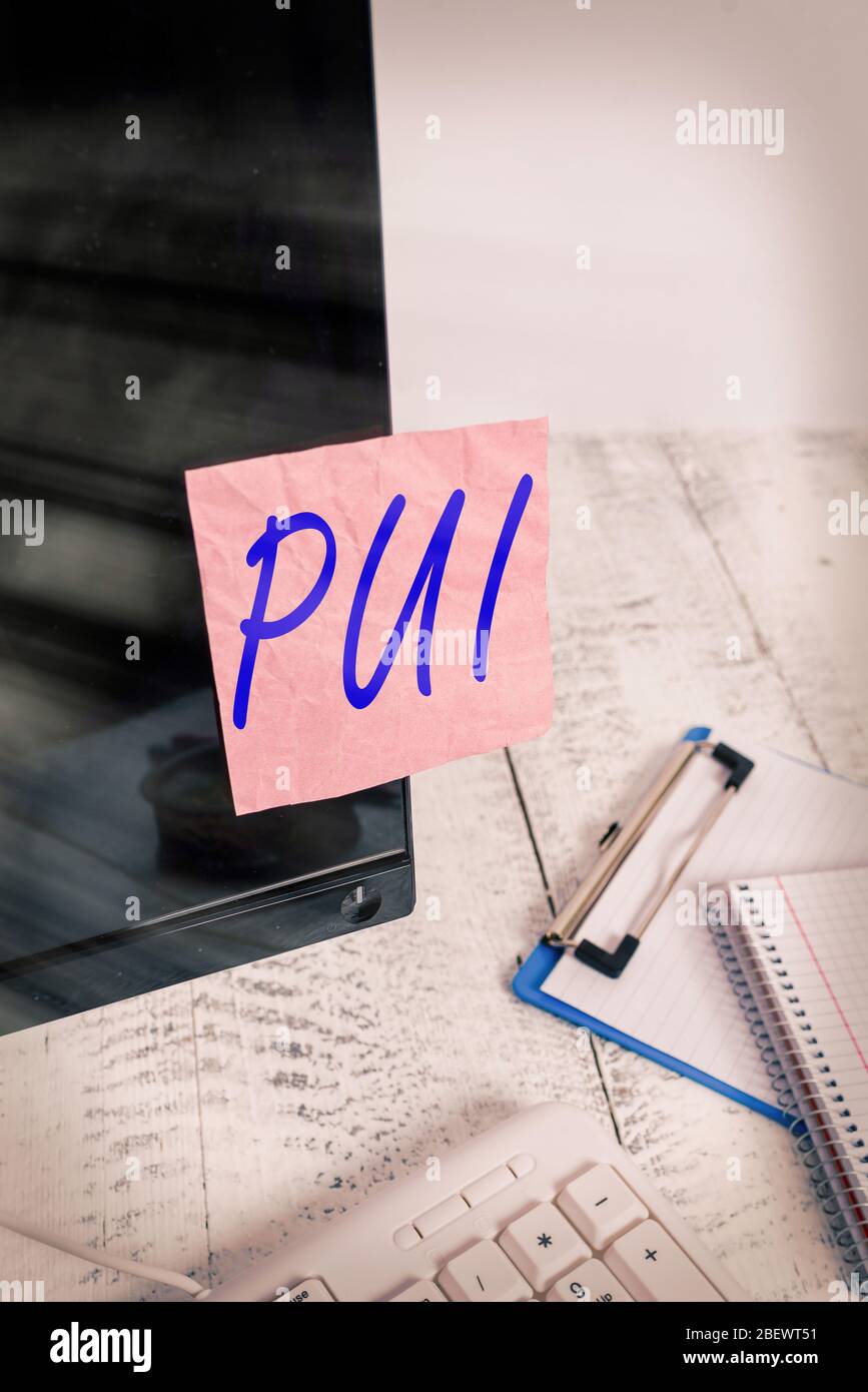 Text sign showing Pui. Business photo text An individual that has acute ...
