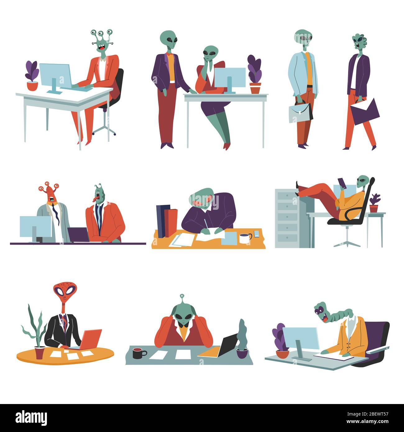 Office invasion Stock Vector Images - Alamy