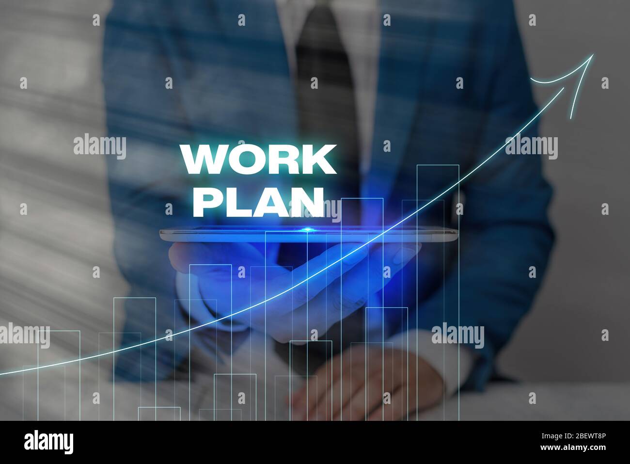 Handwriting text writing Work Plan. Conceptual photo project to be ...