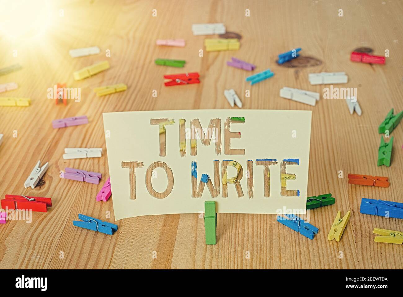 Text sign showing Time To Write. Business photo showcasing to record ...
