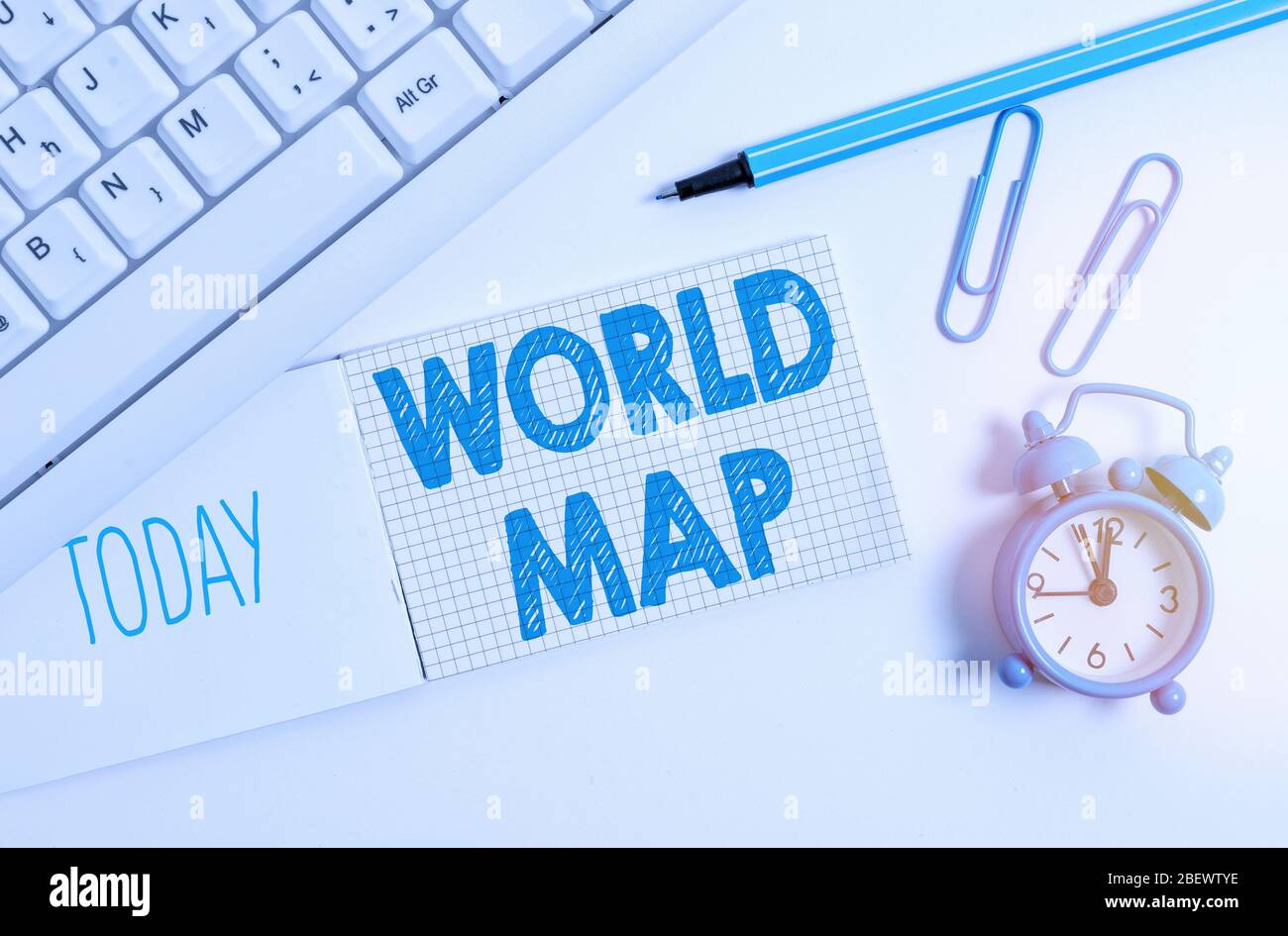 Writing note showing World Map. Business concept for a diagrammatic ...