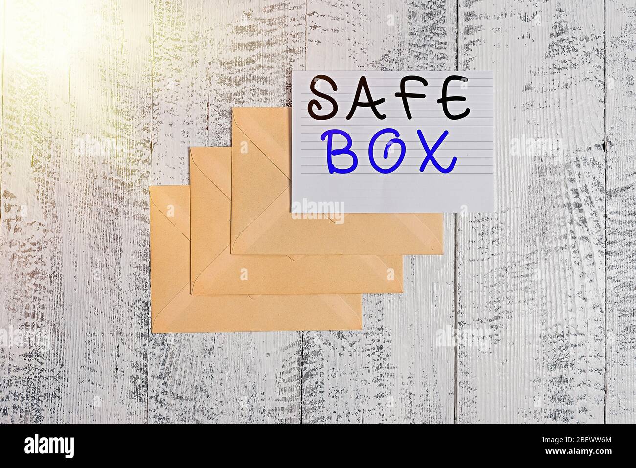 Handwriting text Safe Box. Conceptual photo A small structure where you ...