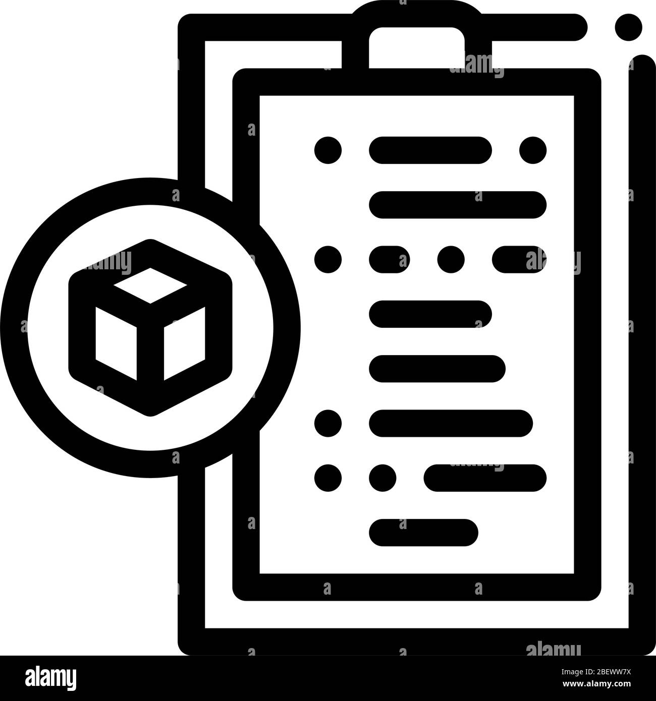 parcel declaration icon vector outline illustration Stock Vector Image ...