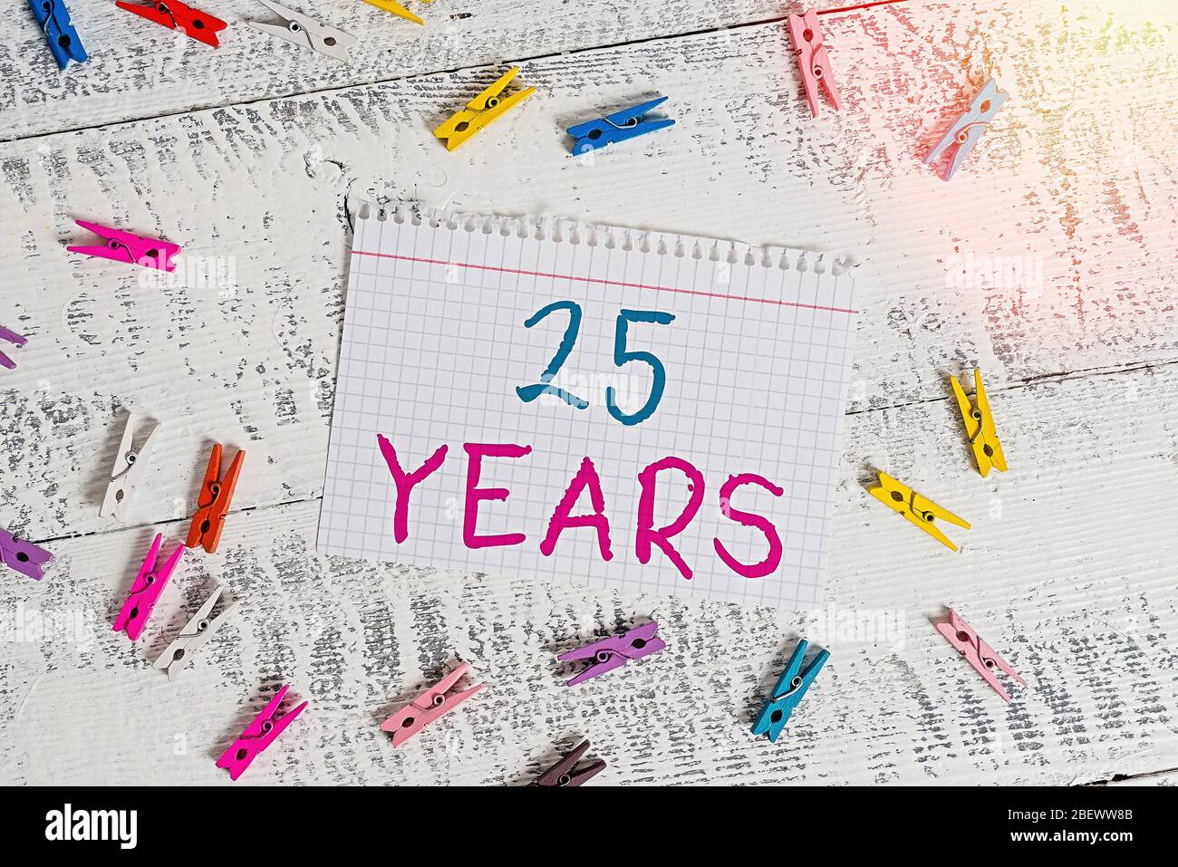 Word writing text 25 Years. Business photo showcasing Remembering or ...