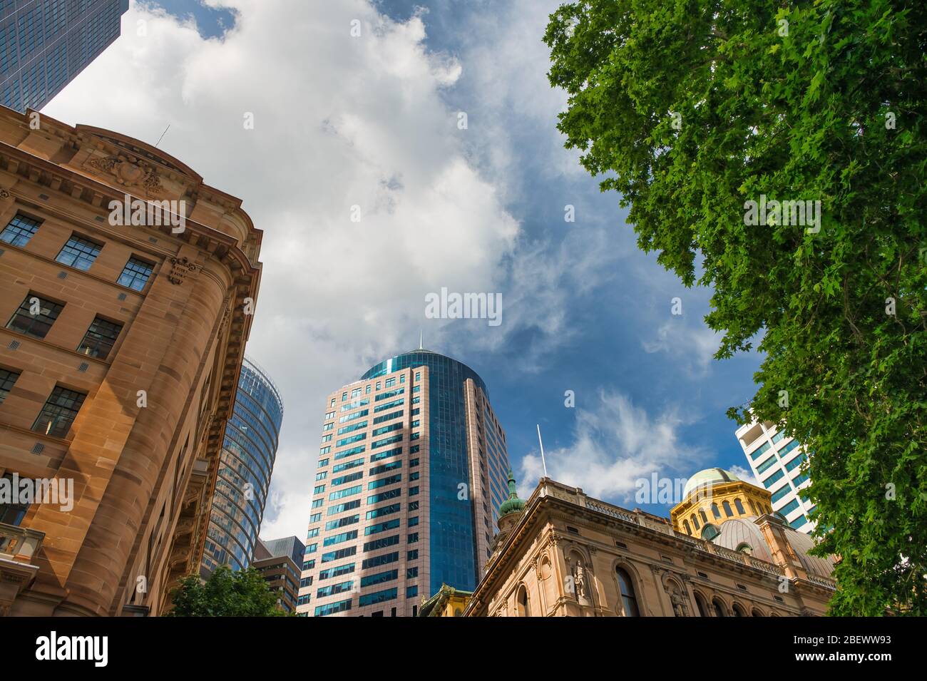 Skyward view of Downtown Sydney buildings, Australia Stock Photo - Alamy