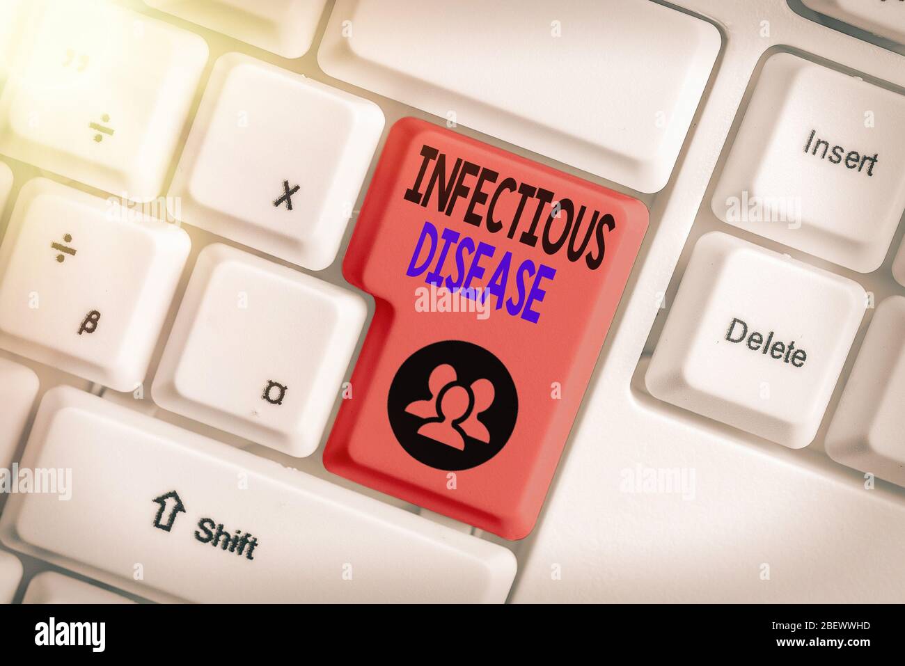 Writing note showing Infectious Disease. Business concept for caused by ...